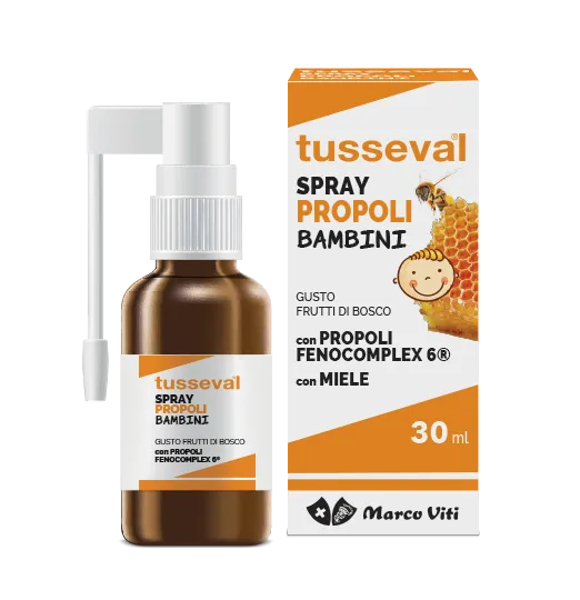 Tusseval Spray Propoli Spray Gola Bambini – 30 ml Marco Viti - Maschere ...